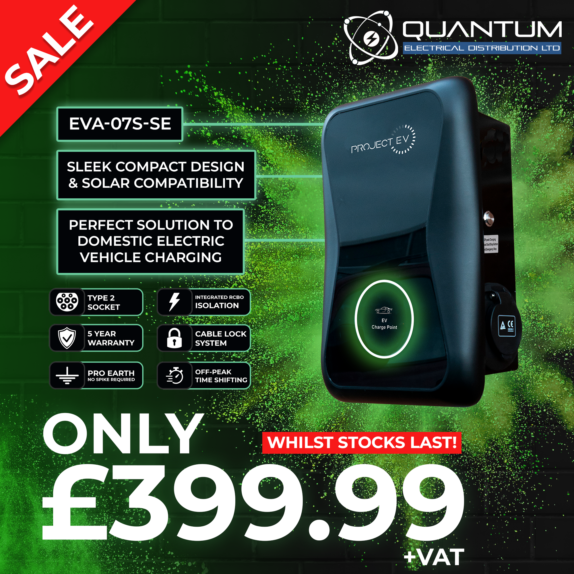 MARCH SPECIAL OFFER | Project EV's Best-Selling EVA-07S-SE 7.3kW Pro Earth Charger – Quantum ...