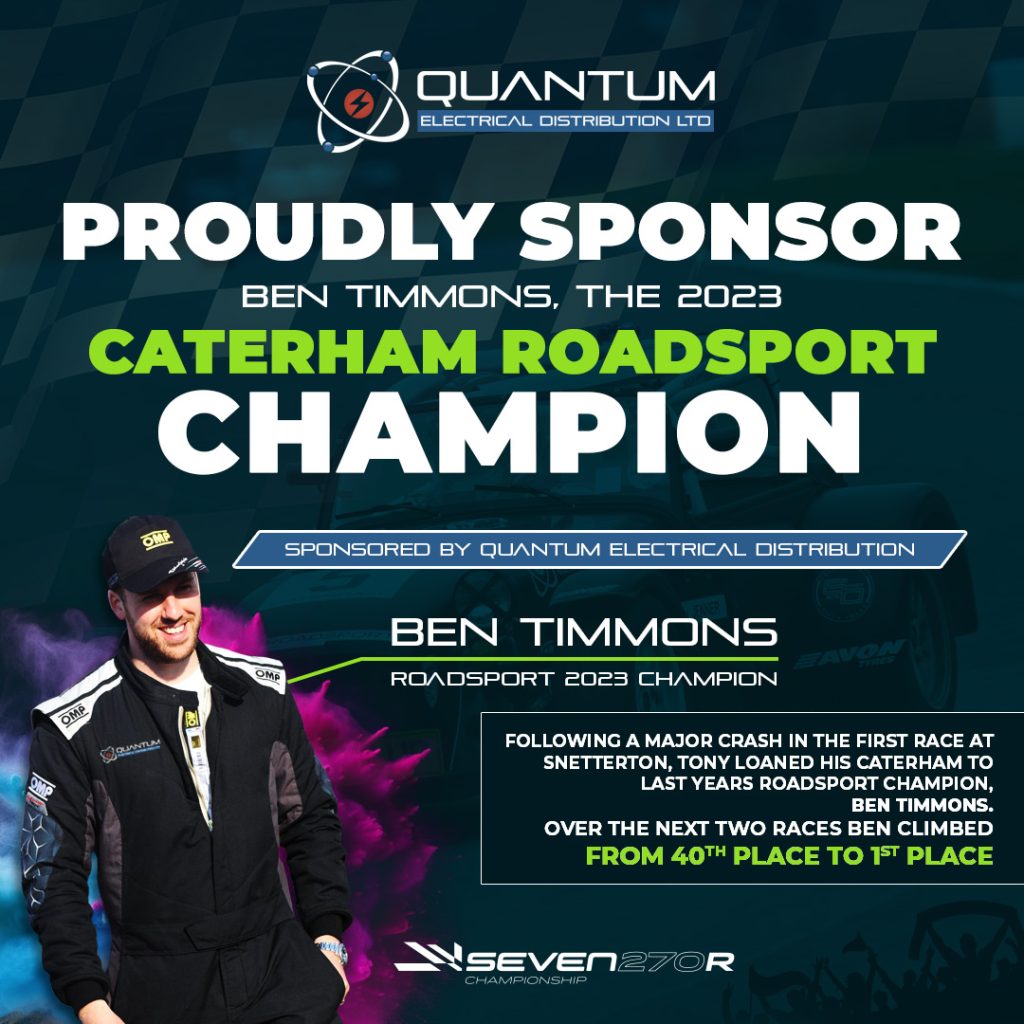 Quantum Sponsors Ben Timmons for Caterham 270R Championship 2024 | From ...
